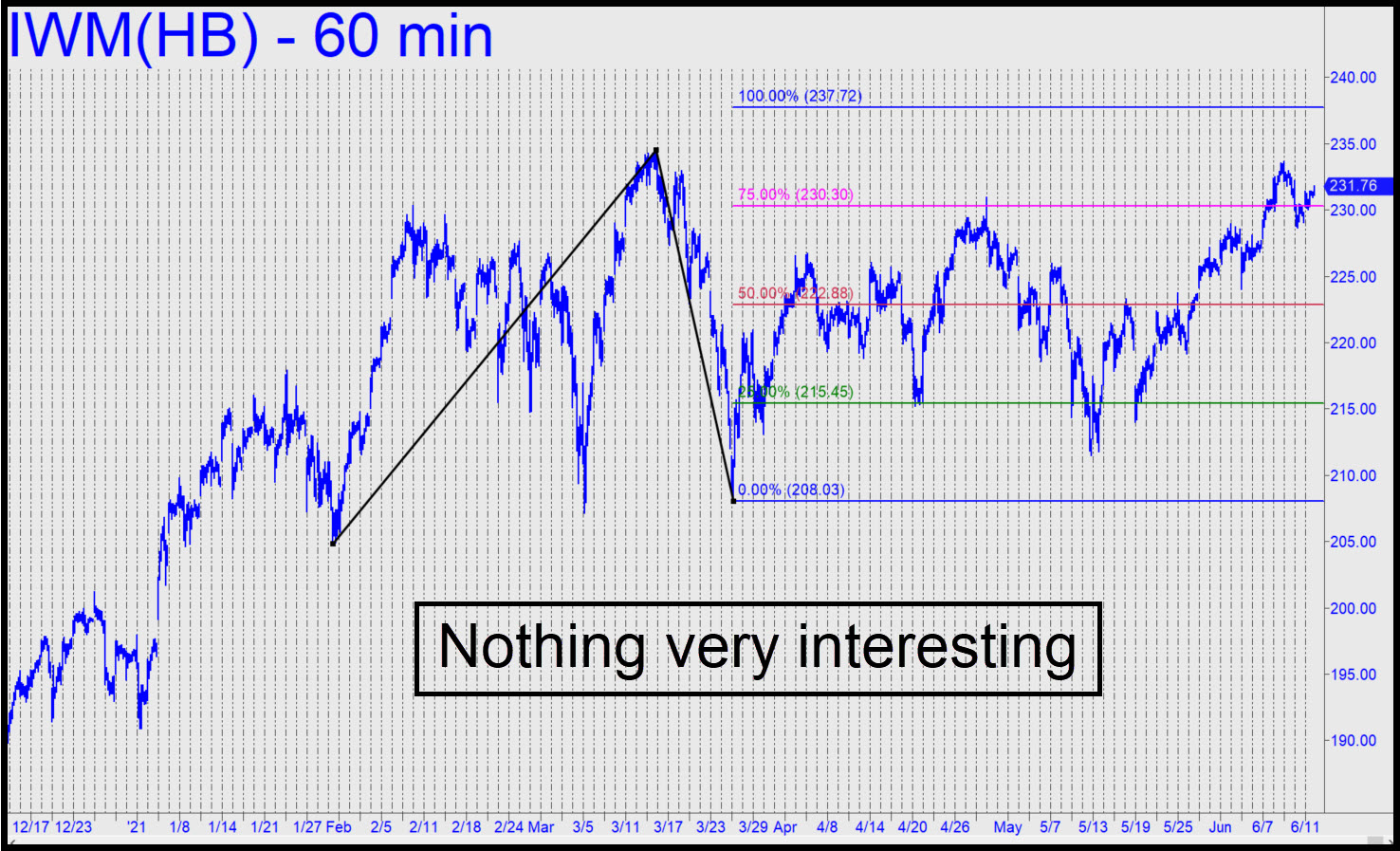 IWM - Russell 2000 ETF (Last:231.76) - Ricks Picks