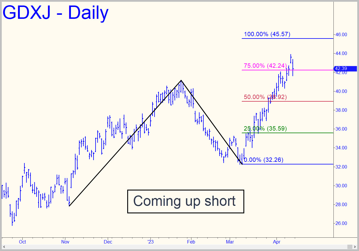 GDXJ - Junior Gold Miner ETF (Last:42.39) - Ricks Picks