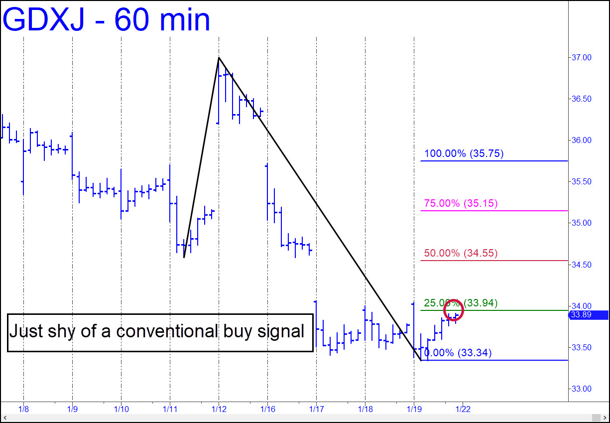 GDXJ - Junior Gold Miner ETF (Last:33.61) - Ricks Picks