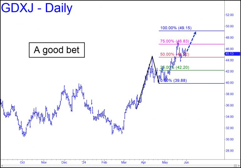 GDXJ - Junior Gold Miner ETF (Last:42.39) - Ricks Picks