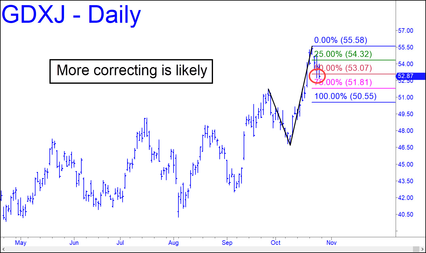 GDXJ - Junior Gold Miner ETF (Last:52.87) - Ricks Picks